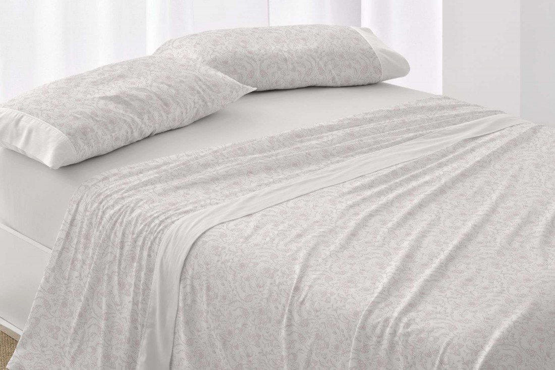 Sábanas de diseño, modelo 536 Beige, de Burrito Blanco