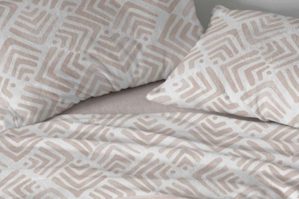 Sábanas Coralina |996 color Tierra| Étnico | Burrito Blanco